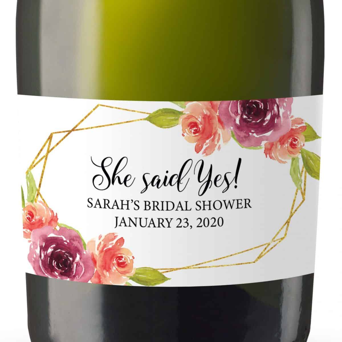 Wedding Mini Champagne Label, Our Best Day Ever!, Mini Champagne ...